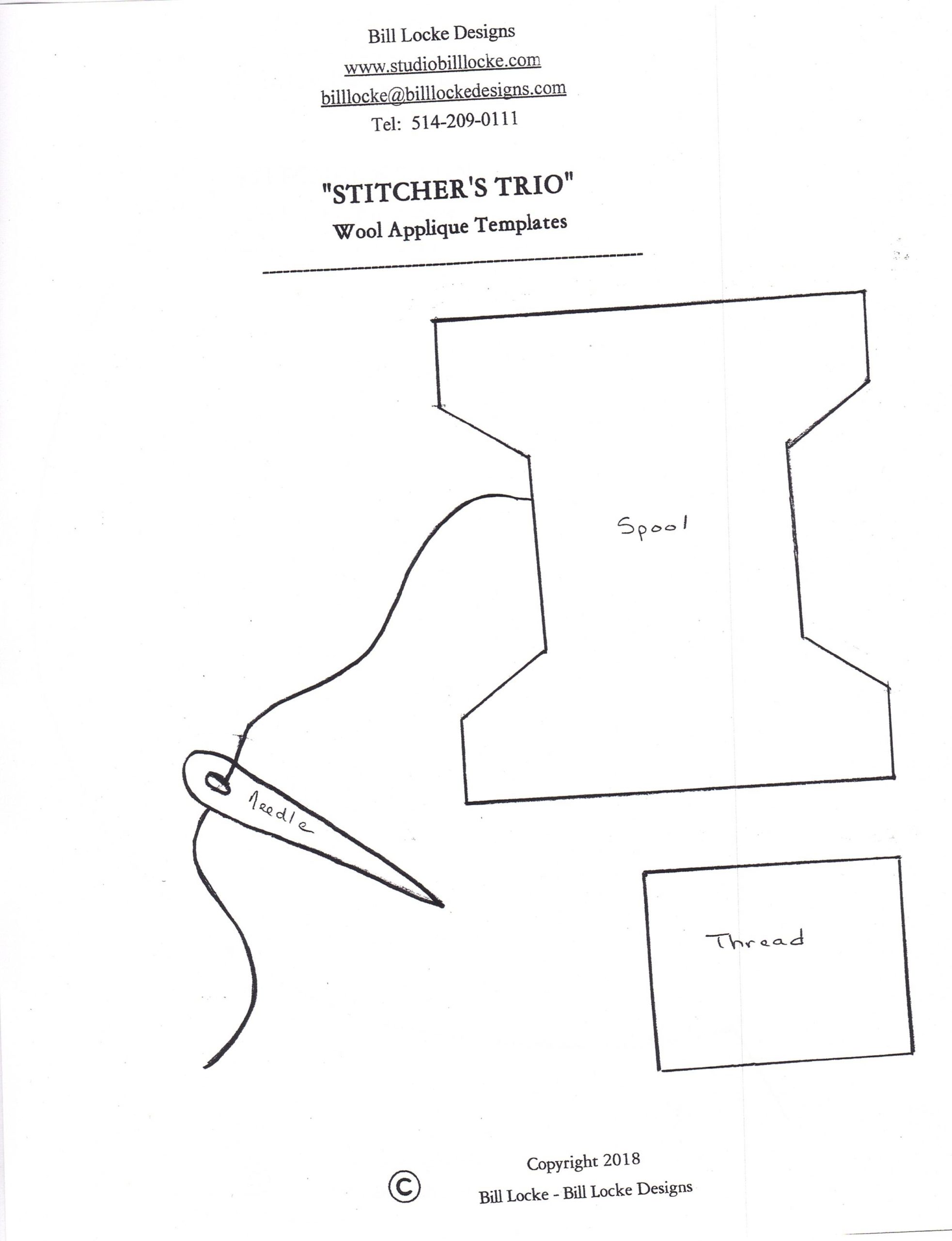 STITCHER’S TRIO – Templates – Studio Bill Locke